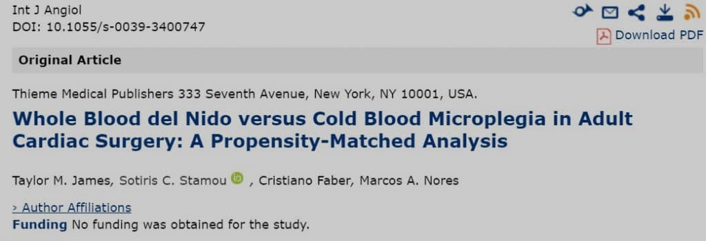 Del Nido Microplegia Compared to Standard 1:4 Crystalloid Del Nido for ...